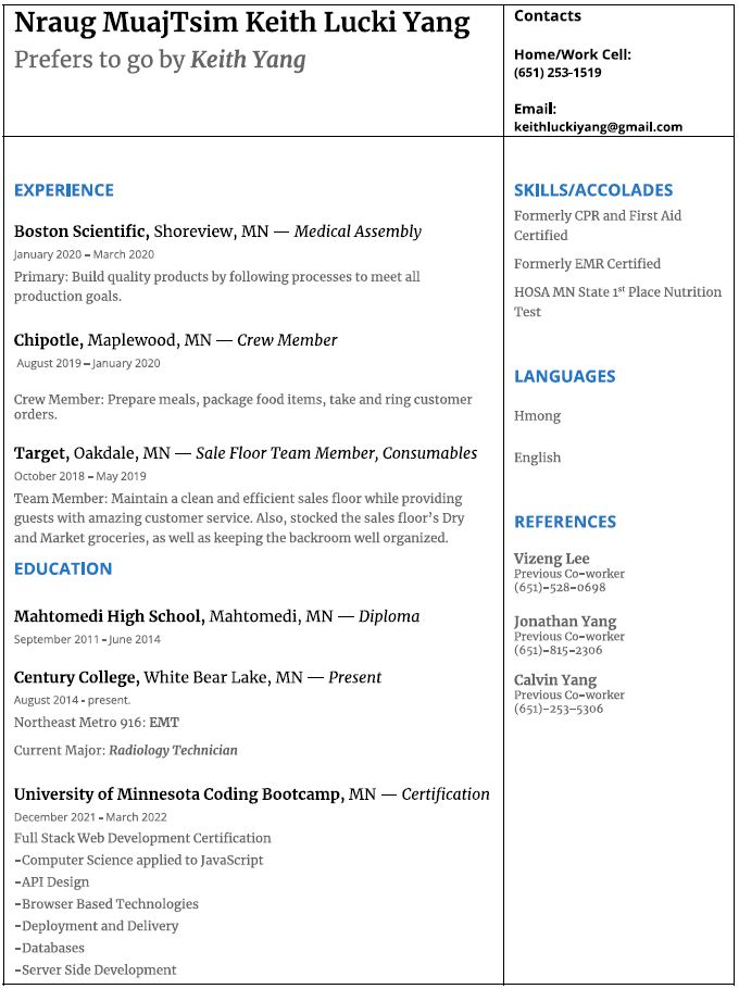 Professional Profile